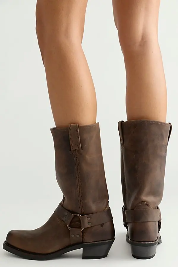 THE FRYE COMPANY Harness 12r Boots - Smoke