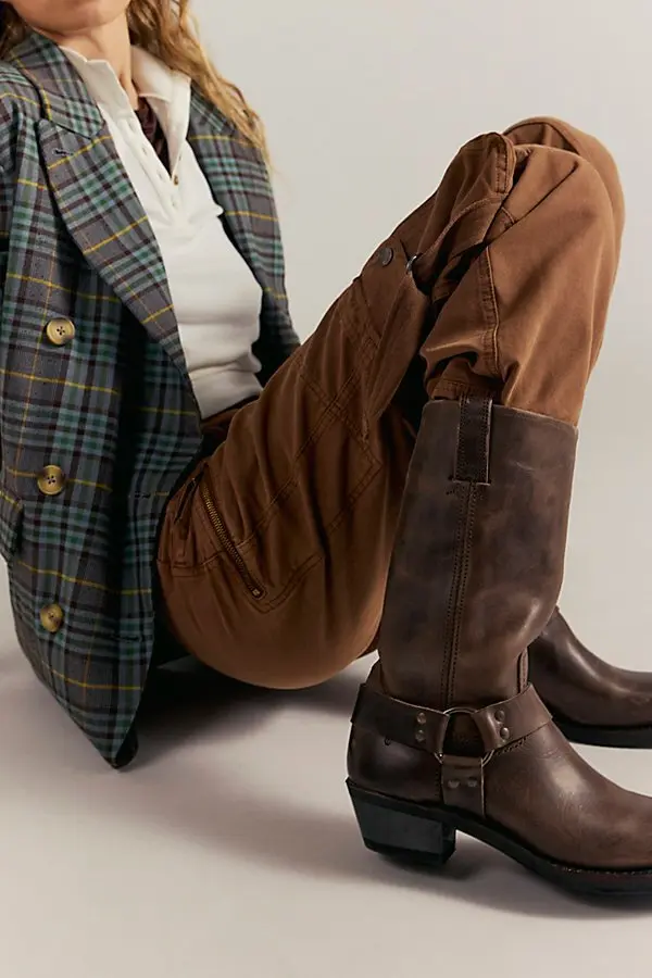 THE FRYE COMPANY Harness 12r Boots - Smoke