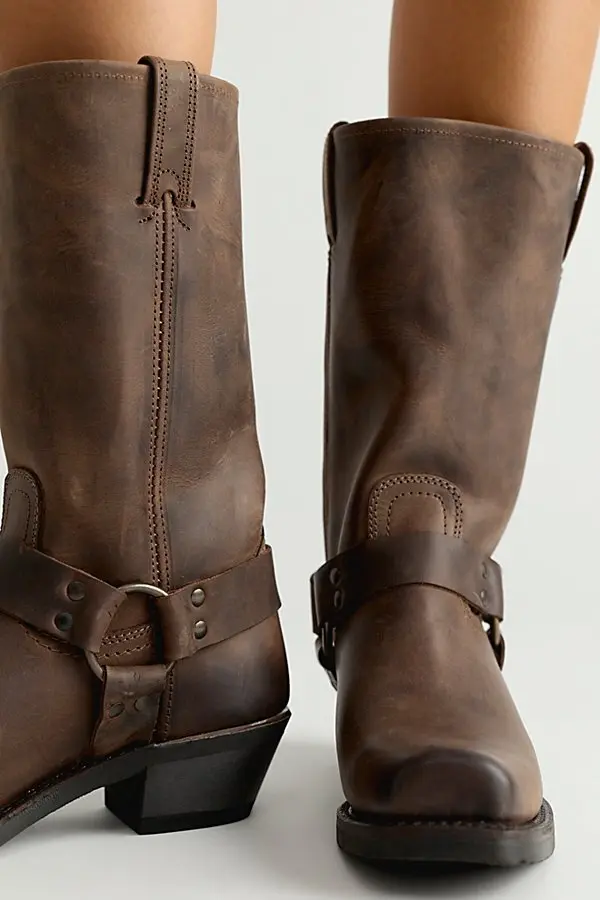 THE FRYE COMPANY Harness 12r Boots - Smoke