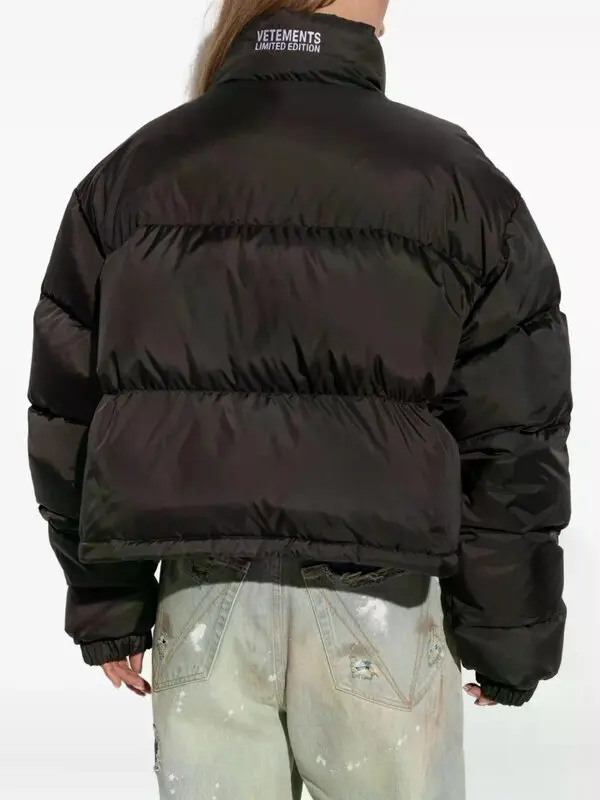 Vetements Down 'Limited Edition' Puffer Jacket In Black - 50% Off