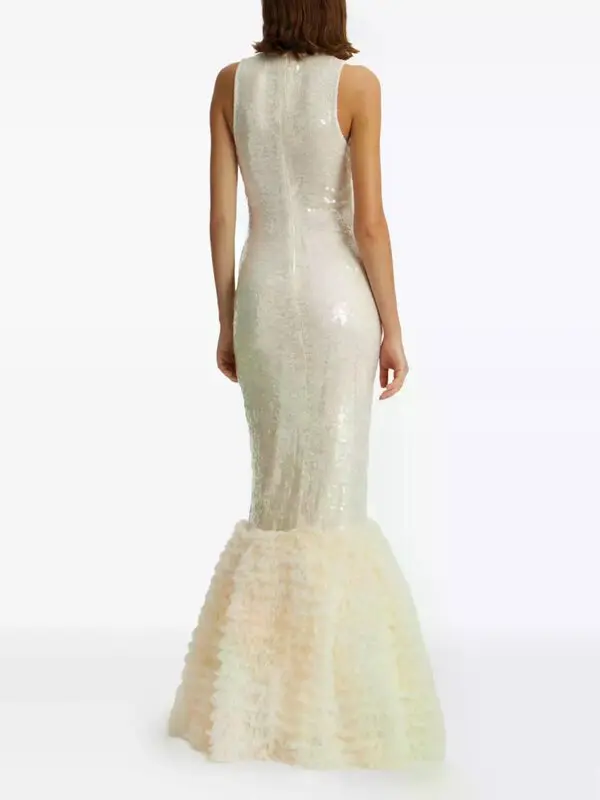 Remain Birger Christensen Sequin-embellished Ruffled Gown
