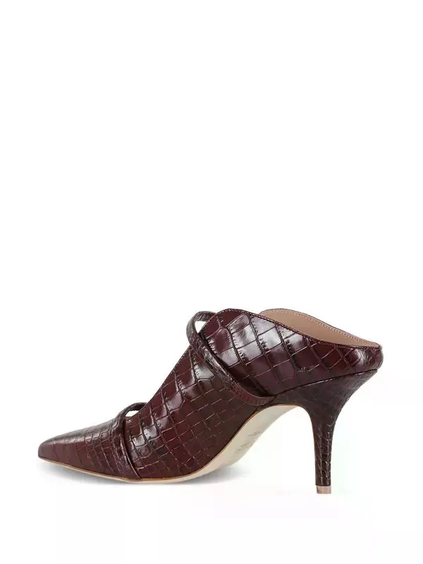 MALONE SOULIERS 70mm Crocodile-effect Mules