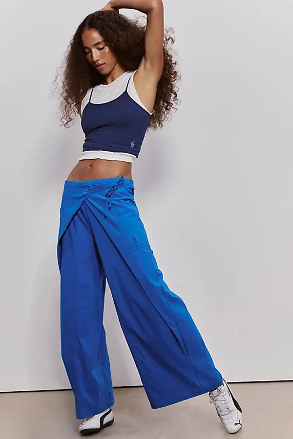 Free People Finish Line Pants - Stellar Blue