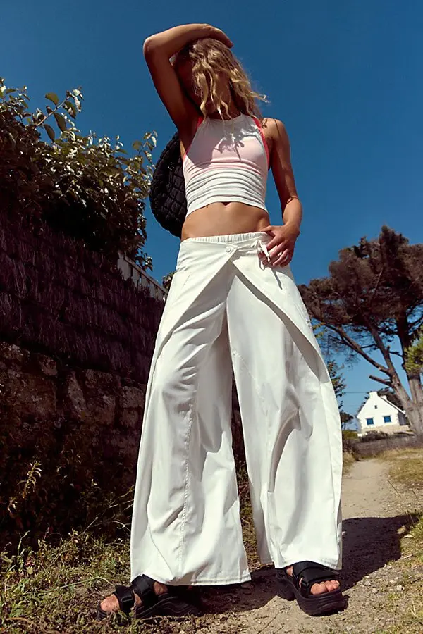 Free People Finish Line Pants - White