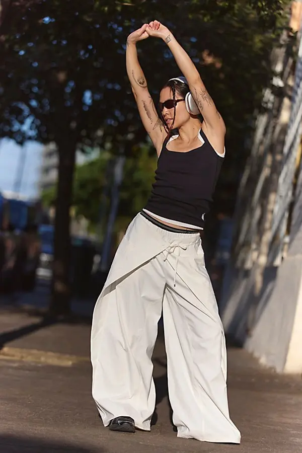 Free People Finish Line Pants - White