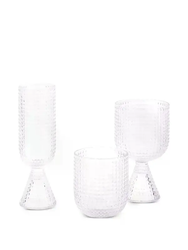 POLSPOTTEN Rooftop Textured Champagne Glasses