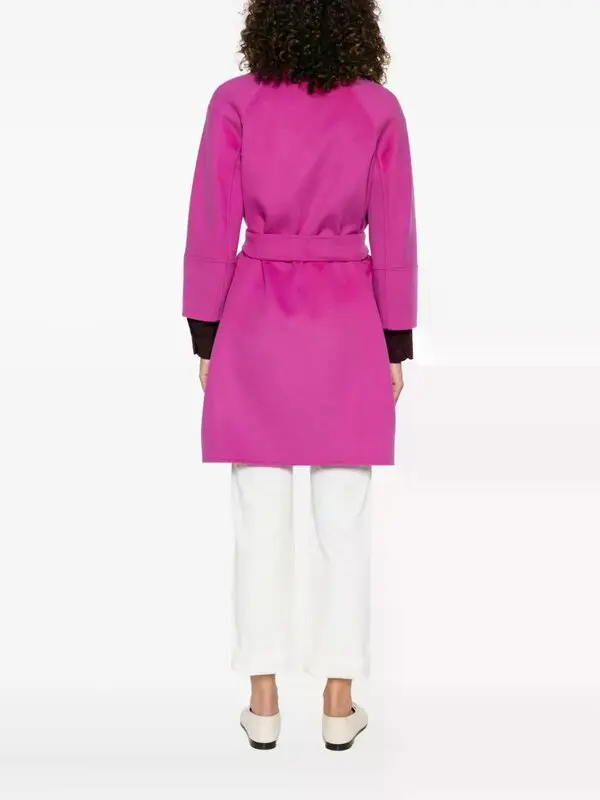 Max Mara Arona Belted Coat - Pink