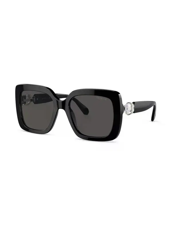 SWAROVSKI Crystal-embellished Square Frame Sunglasses