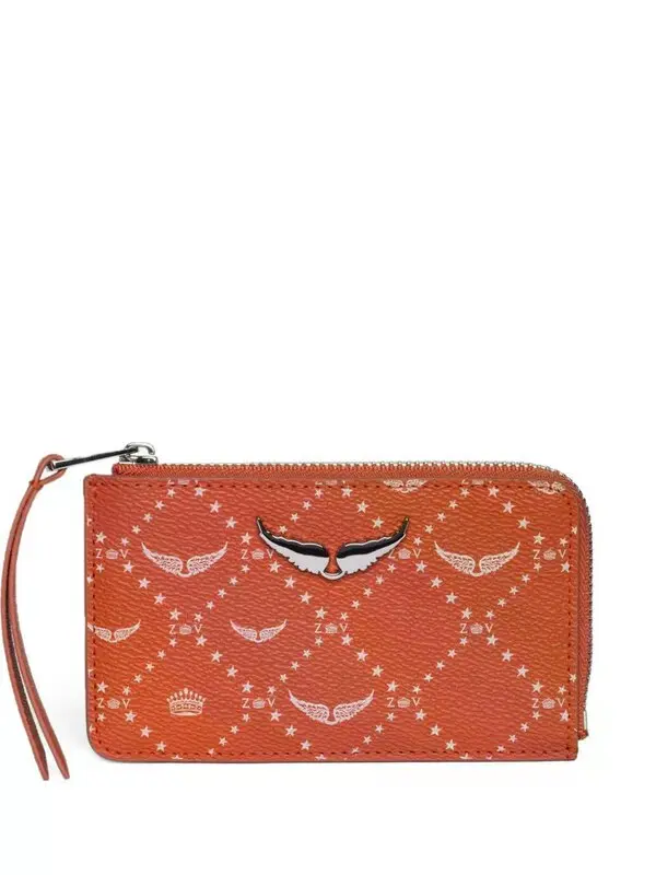 Zadig&Voltaire Monogram-print Cardholder - Orange