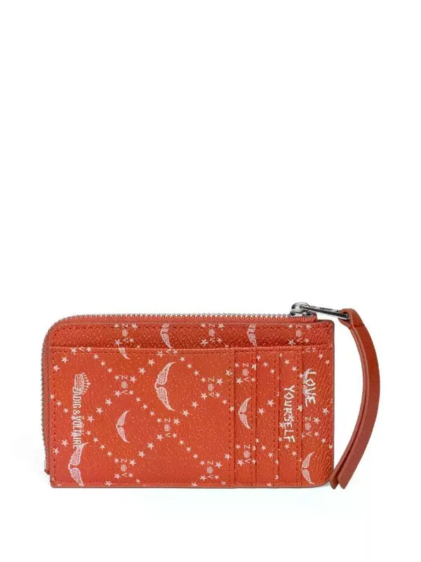 Zadig&Voltaire Monogram-print Cardholder - Orange