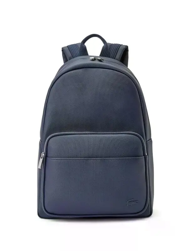 Lacoste Logo-appliqué Faux-leather Backpack - Blue