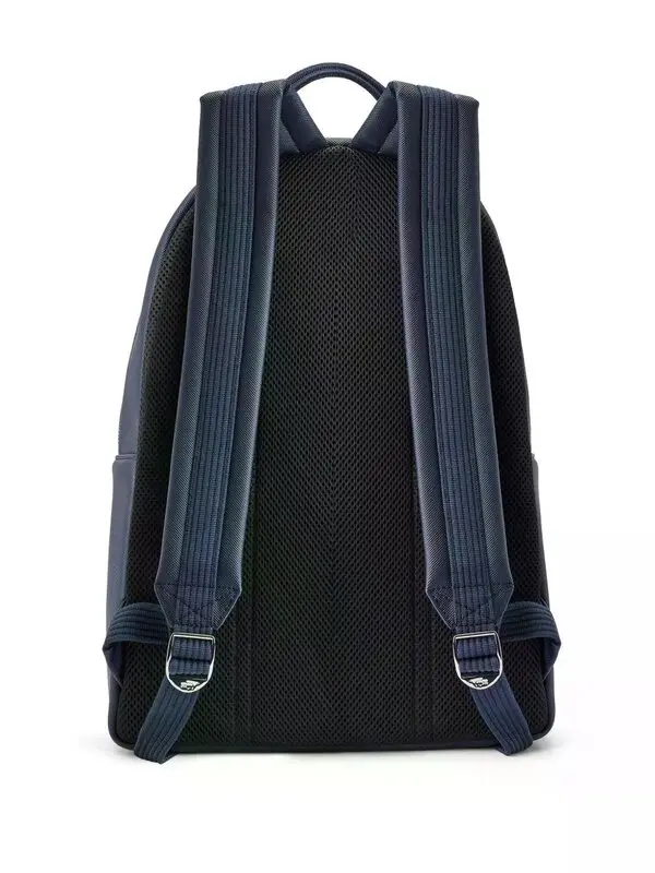Lacoste Logo-appliqué Faux-leather Backpack - Blue