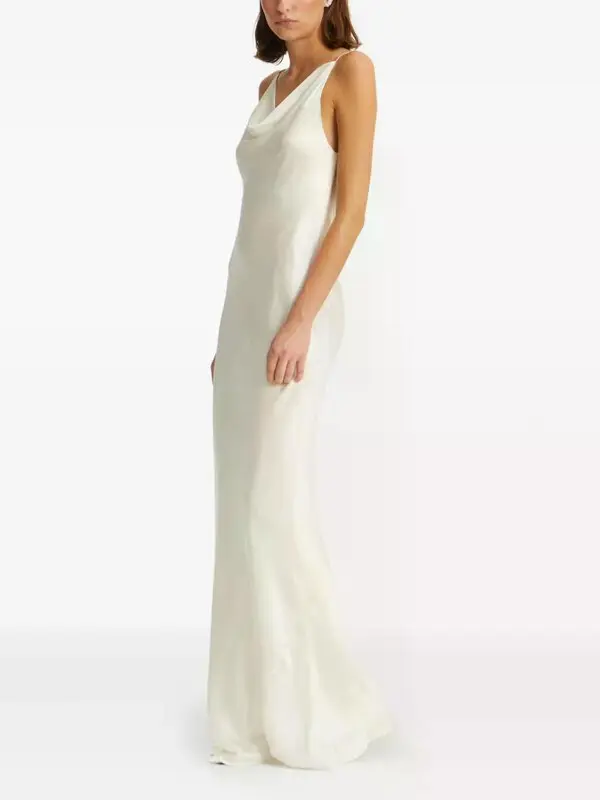 ROTATE BY BIRGER CHRISTENSEN Cowl-neck Lace-back Gown