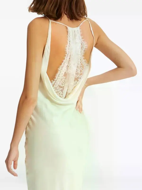 ROTATE BY BIRGER CHRISTENSEN Cowl-neck Lace-back Gown