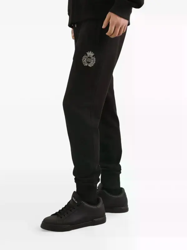 Dolce & Gabbana Logo-embroidered Track Pants - Black