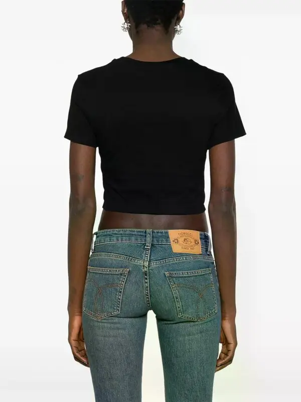 Fiorucci Graphic-print Cropped T-shirt