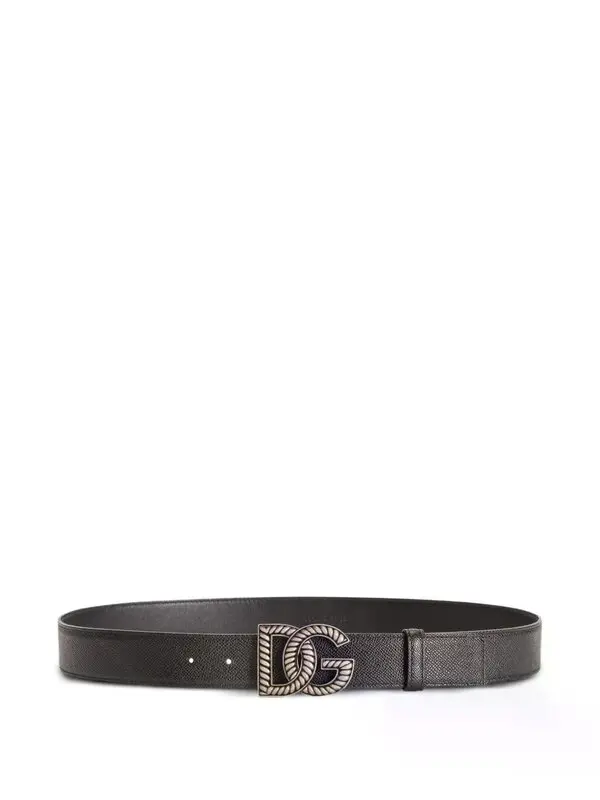 Dolce & Gabbana Logo Buckle Belt - Black
