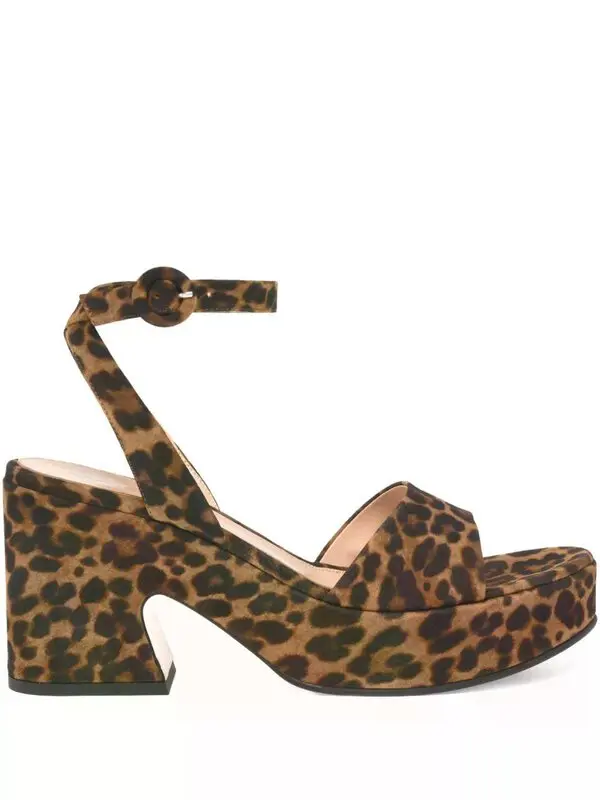 GIANVITO ROSSI Alma Leopard-print Platform Sandals