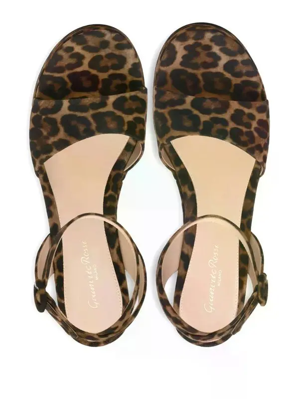 GIANVITO ROSSI Alma Leopard-print Platform Sandals