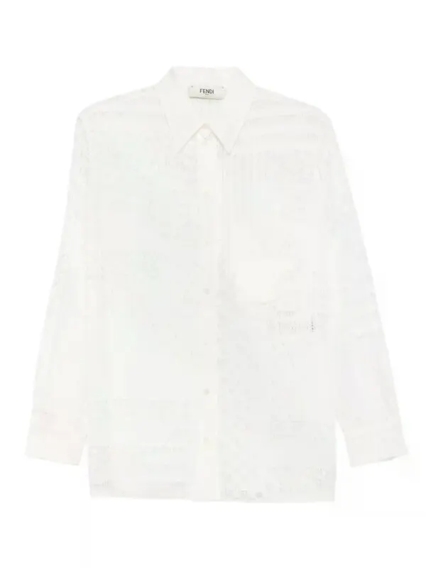 Fendi Lace-panel Shirt