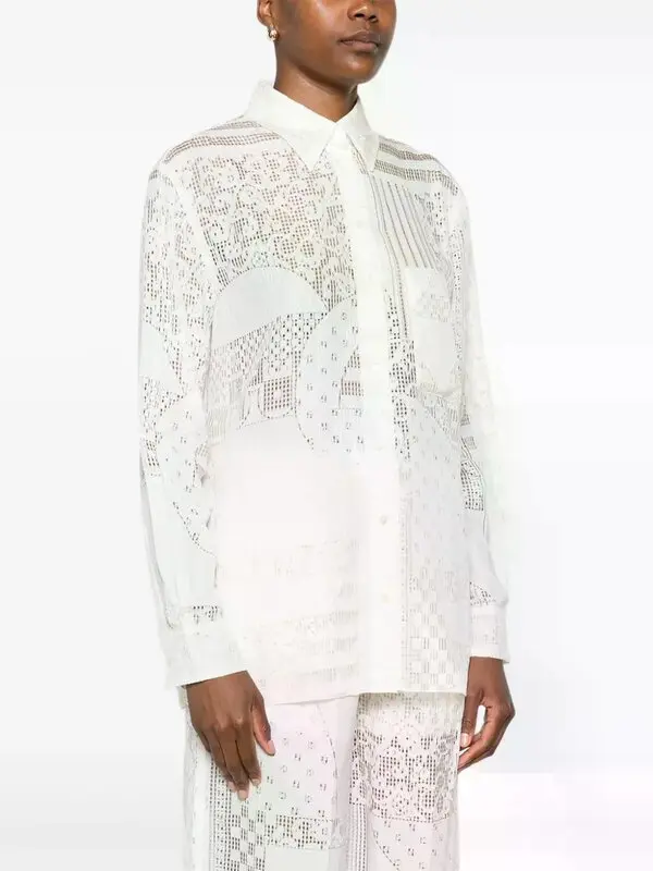Fendi Lace-panel Shirt