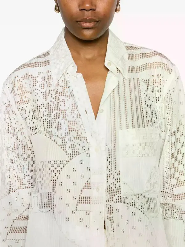 Fendi Lace-panel Shirt