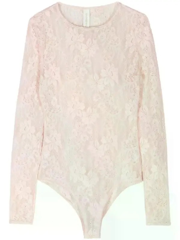 Zimmermann Floral-lace Long-sleeve Body
