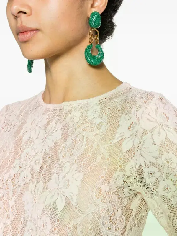 Zimmermann Floral-lace Long-sleeve Body