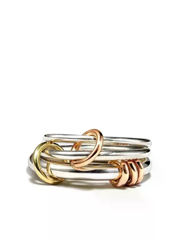 SPINELLI KILCOLLIN 18kt Rose Gold Orion Linked Ring - Silver