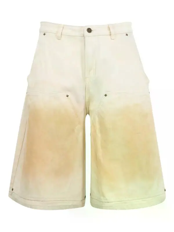 UNTITLED ARTWORKS Faded-effect Wide Leg Shorts