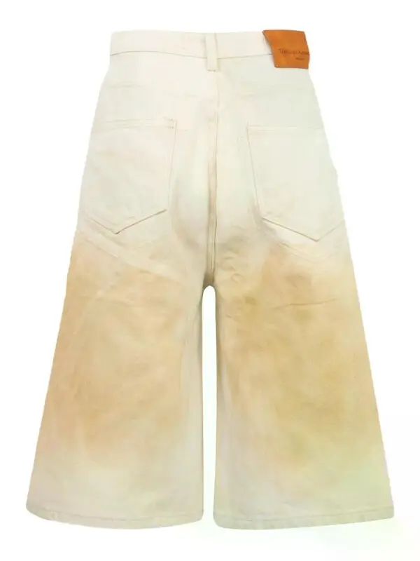 UNTITLED ARTWORKS Faded-effect Wide Leg Shorts