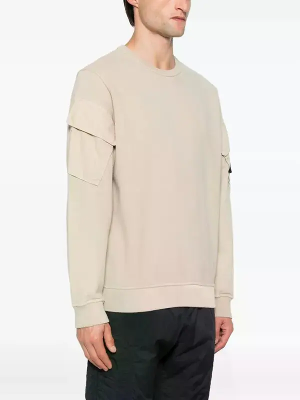 Stone Island Cotton Sweatshirt With Compass Badge