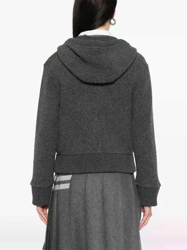 Thom Browne Zip-up Wool Hoodie