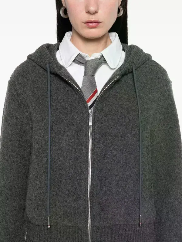 Thom Browne Zip-up Wool Hoodie