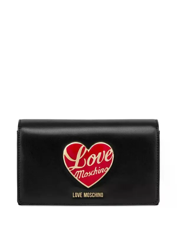 Moschino Heart-appliqué Clutch - Black