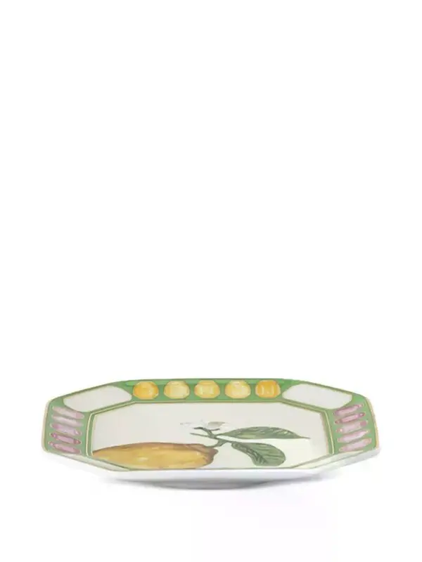 SWAROVSKI X Rosenthal Idyllia Lemon-print Plate - Green
