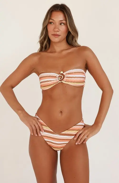 DIPPIN DAISY'S Lotus Bandeau Bikini Top - Groovy Stripe