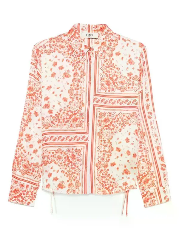 Fendi Floral-print Silk Shirt