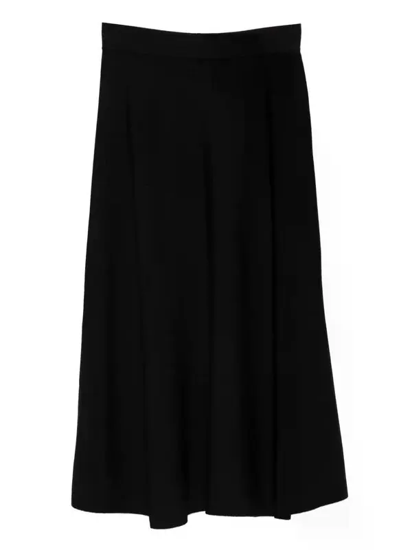 Max Mara Lazio Knitted Midi Skirt - Black