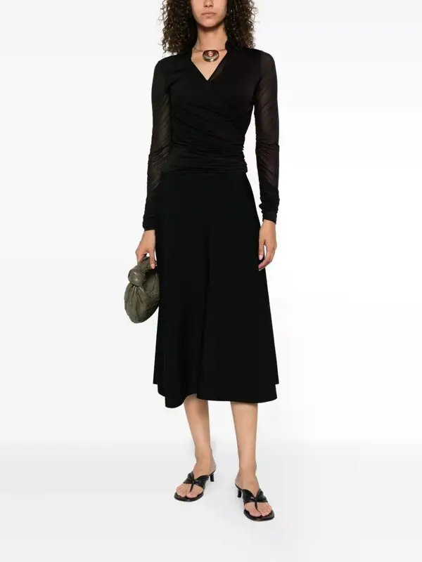 Max Mara Mesh-sleeve Blouse