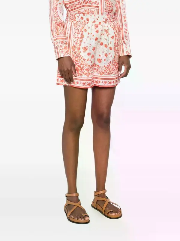 Fendi Printed Silk Shorts
