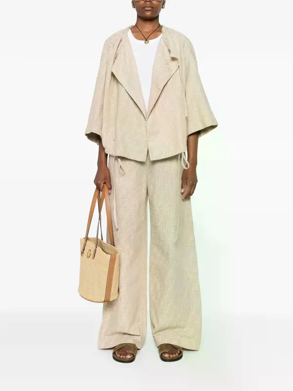 Fendi Ff-jacquard Drawstring Jacket