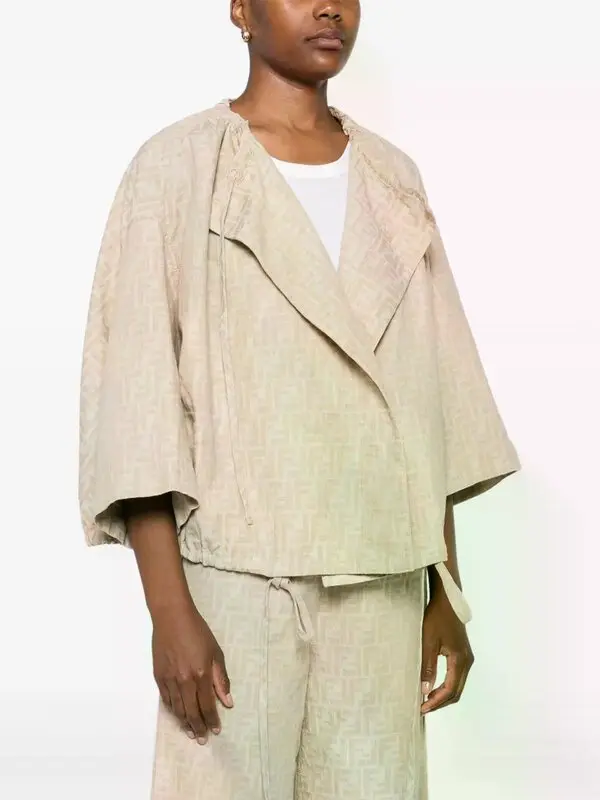 Fendi Ff-jacquard Drawstring Jacket