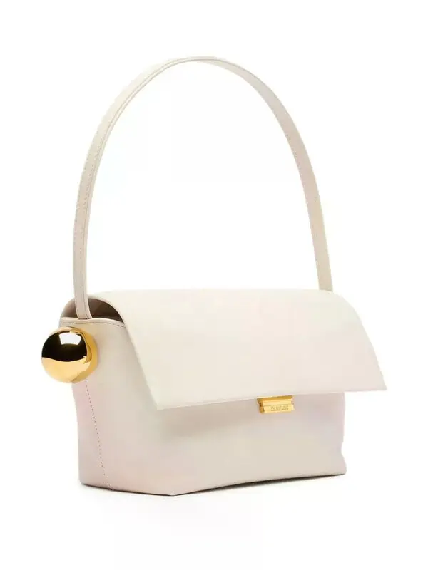 Jacquemus Rond Carré Leather Shoulder Bag - Neutrals