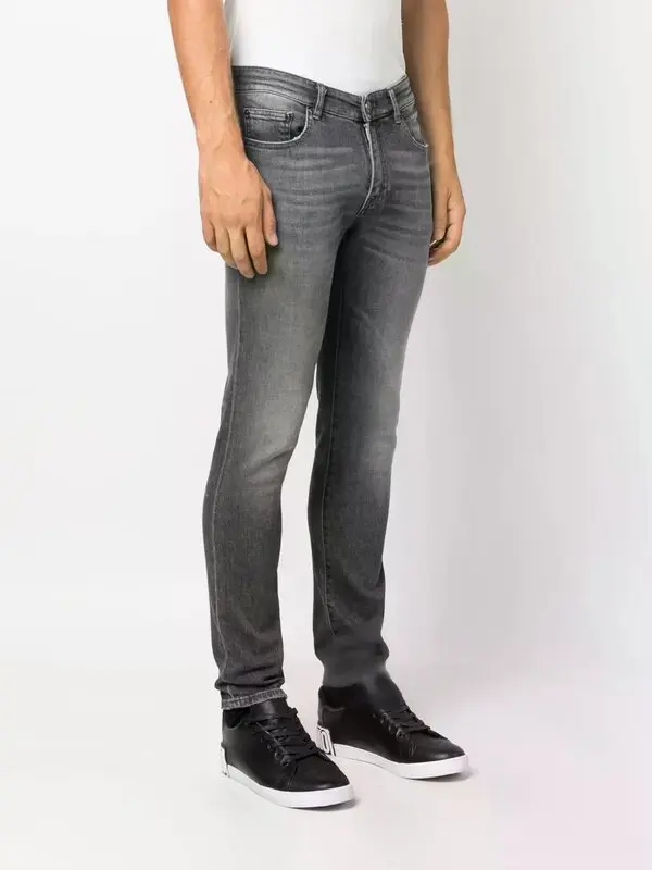 PT TORINO Mid-rise Slim-cut Jeans - Black