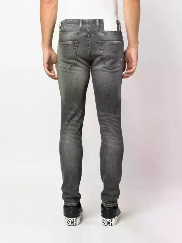 PT TORINO Mid-rise Slim-cut Jeans - Black