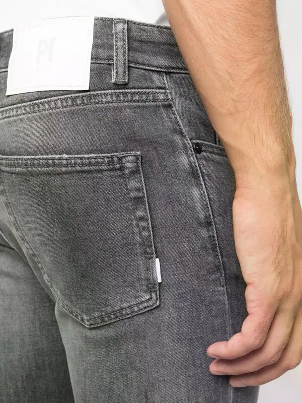 PT TORINO Mid-rise Slim-cut Jeans - Black