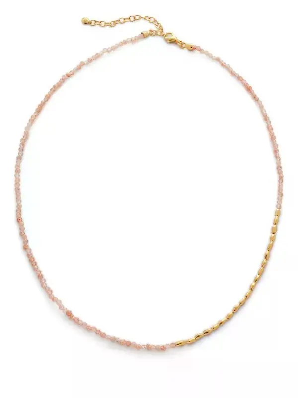 Monica Vinader Mini Nugget Gemstone Beaded Necklace - Gold