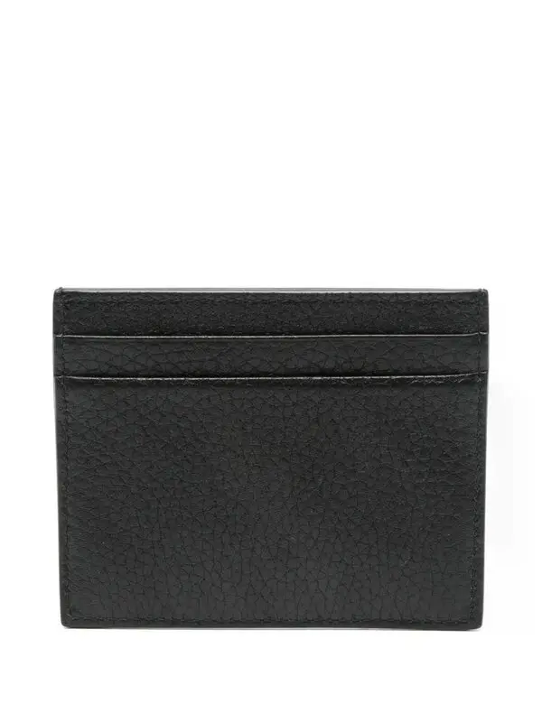 Valentino Garavani Rockstud Leather Card Holder - Black