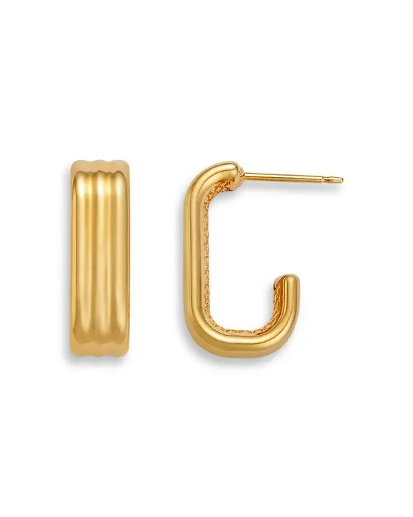 Bloomingdale'S Rectangular Triple Hoop Earrings